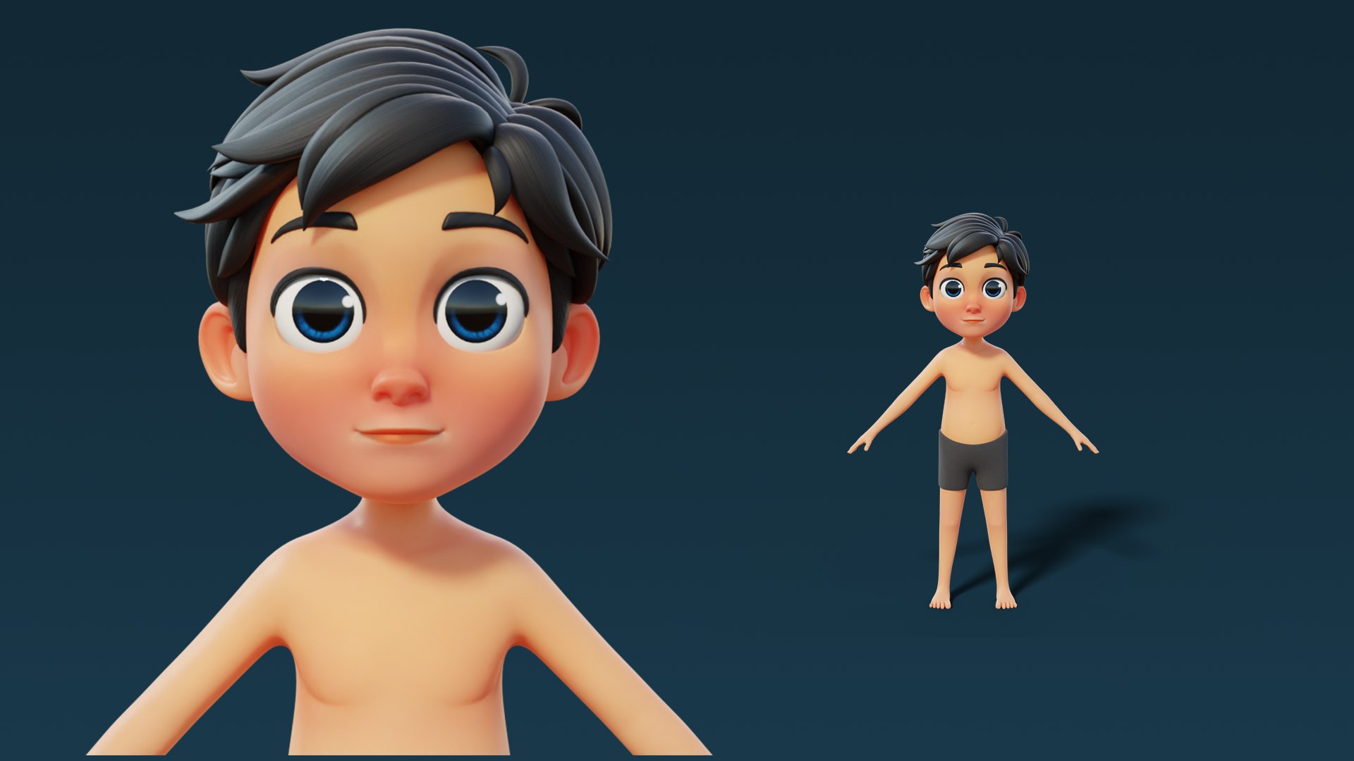 3D Cartoon Base Mesh Male Female Child Young Old Family - TurboSquid ...