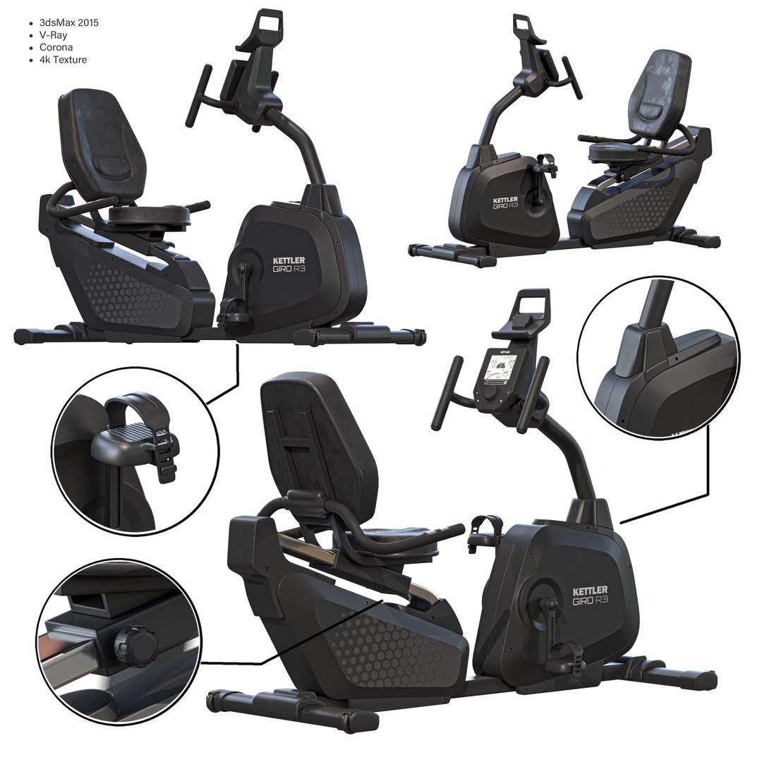 3D Kettler Equipment Gym Black Series - TurboSquid 2148472