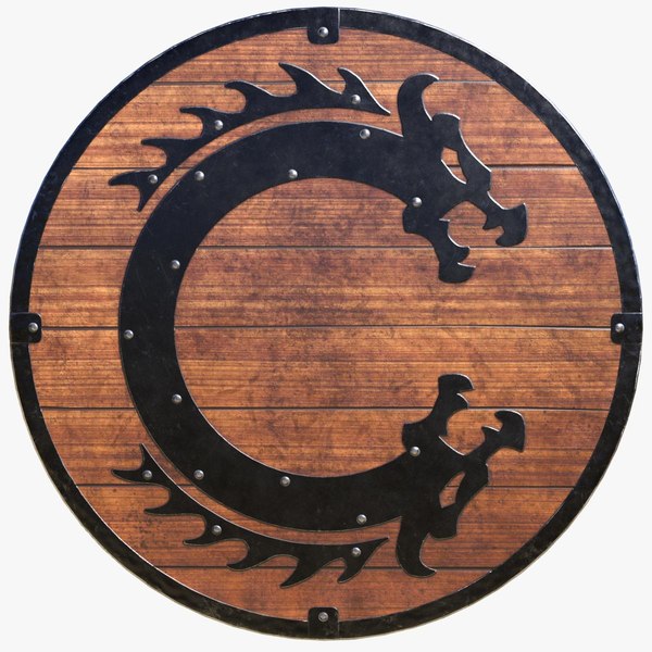 Historically viking serpent shield 3D model - TurboSquid 1418463