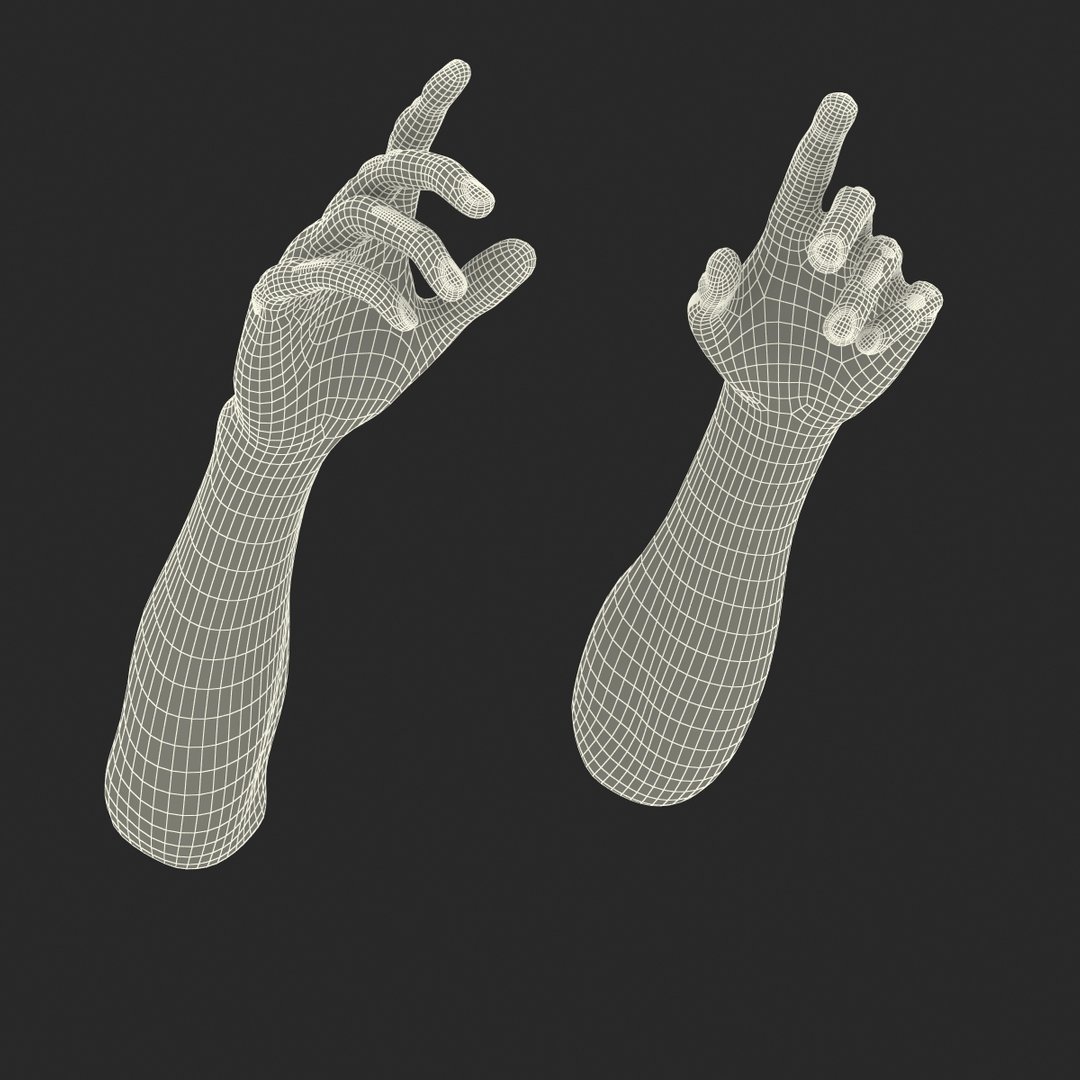 3d Zombie Hands Pose 4