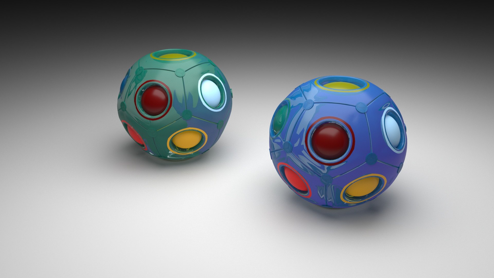 3D Model Color Shift Puzzle Balls - TurboSquid 1796014