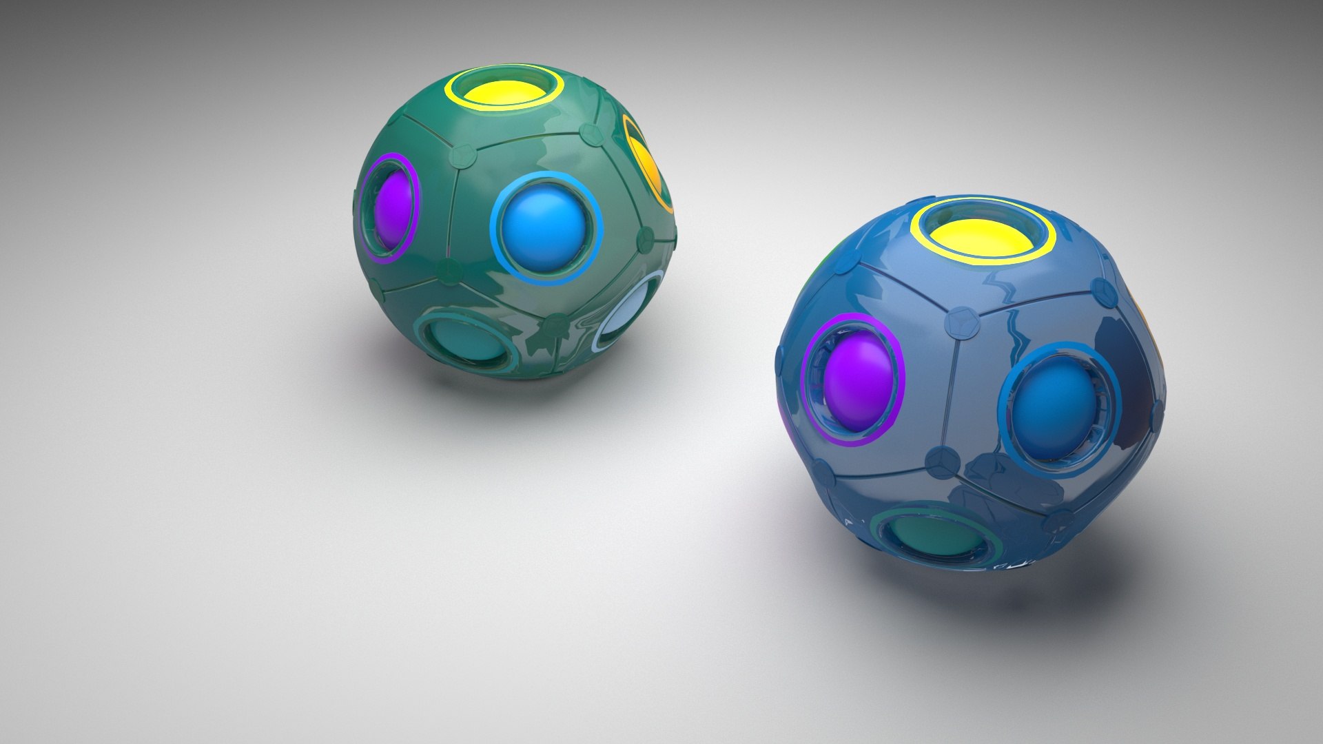 3D Model Color Shift Puzzle Balls - TurboSquid 1796014
