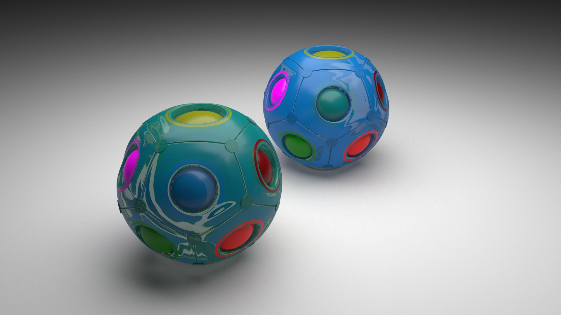 3D Model Color Shift Puzzle Balls - TurboSquid 1796014