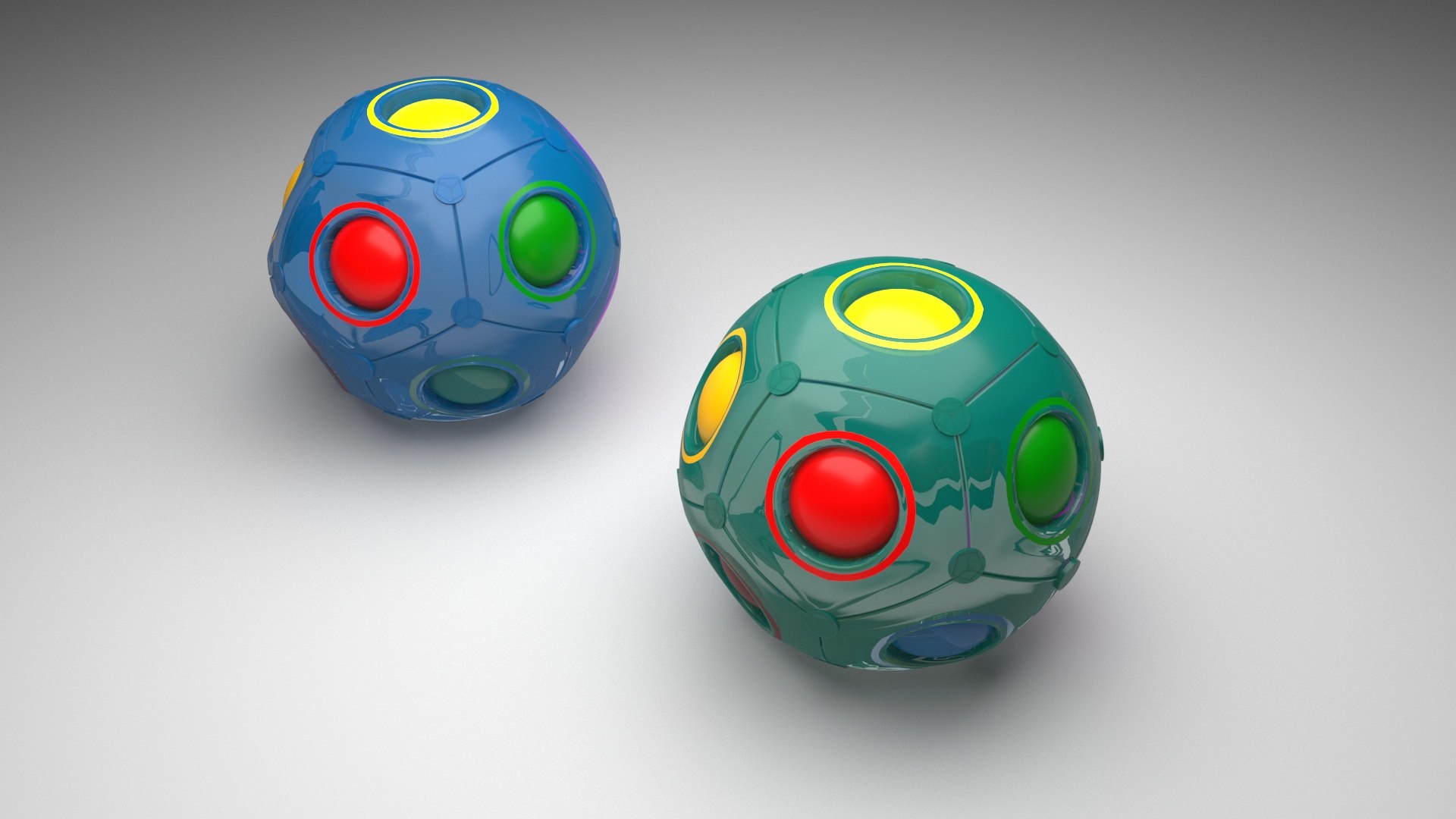 3D model Color Shift Puzzle Balls - TurboSquid 1796014
