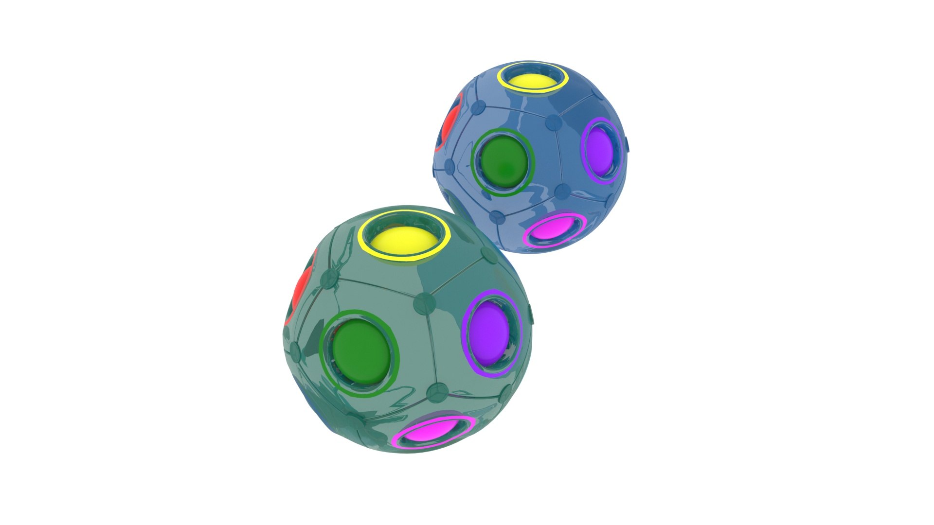 3D model Color Shift Puzzle Balls - TurboSquid 1796014