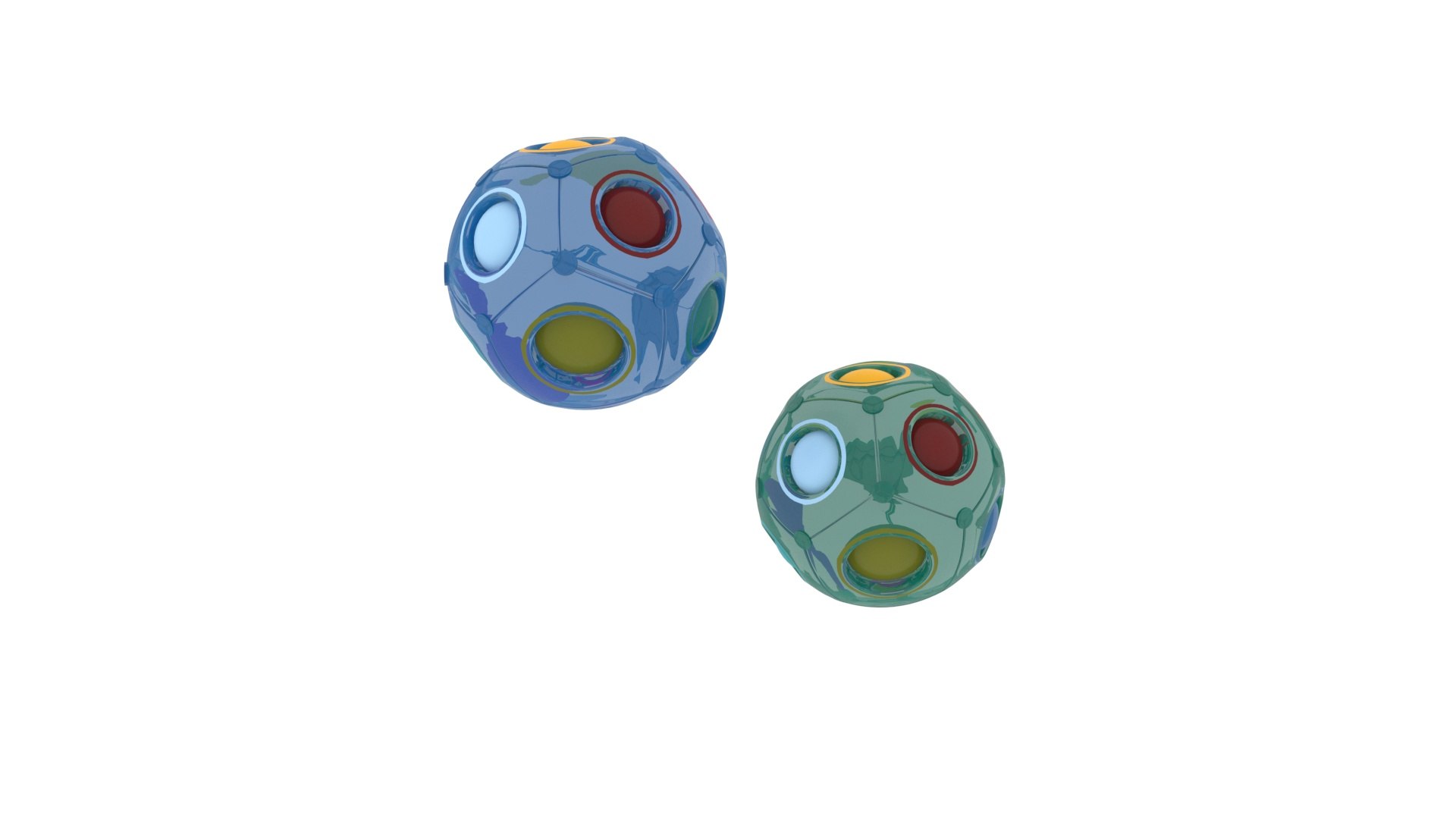3D model Color Shift Puzzle Balls - TurboSquid 1796014