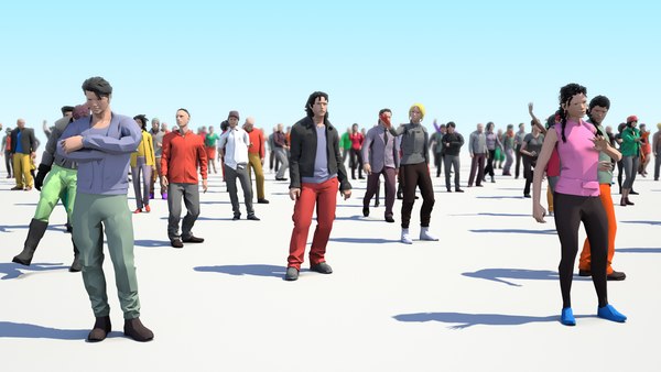 modelo 3d Colección 200 personas coloridas Low Poly - TurboSquid 1562196