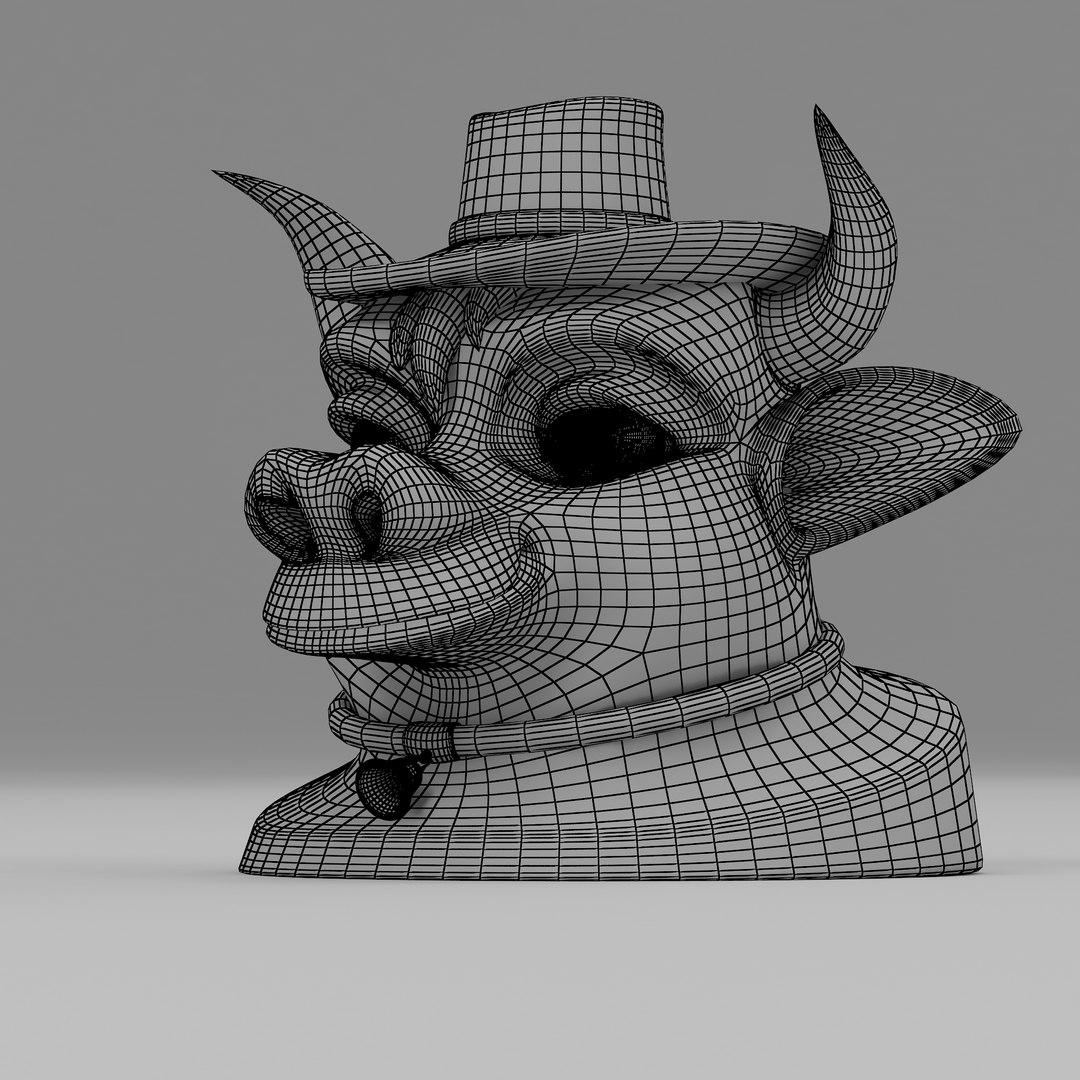 3D cow head model - TurboSquid 1688255