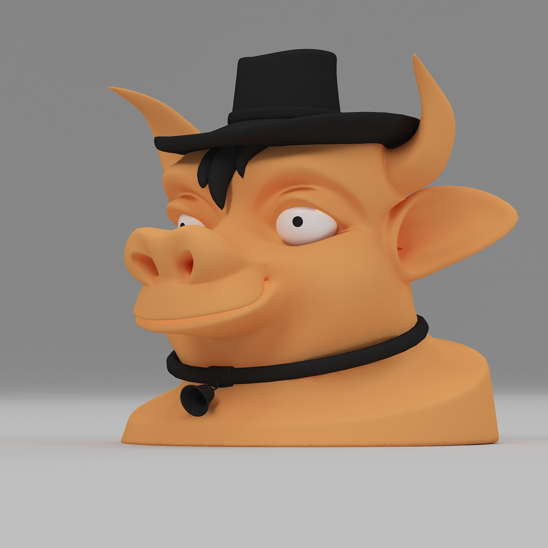 3D cow head model - TurboSquid 1688255
