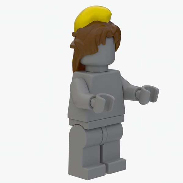 modelo 3d Lego Women Hair With Hat - TurboSquid 1992326