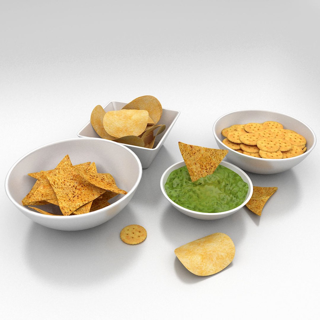Salted Snacks Food 3d Model