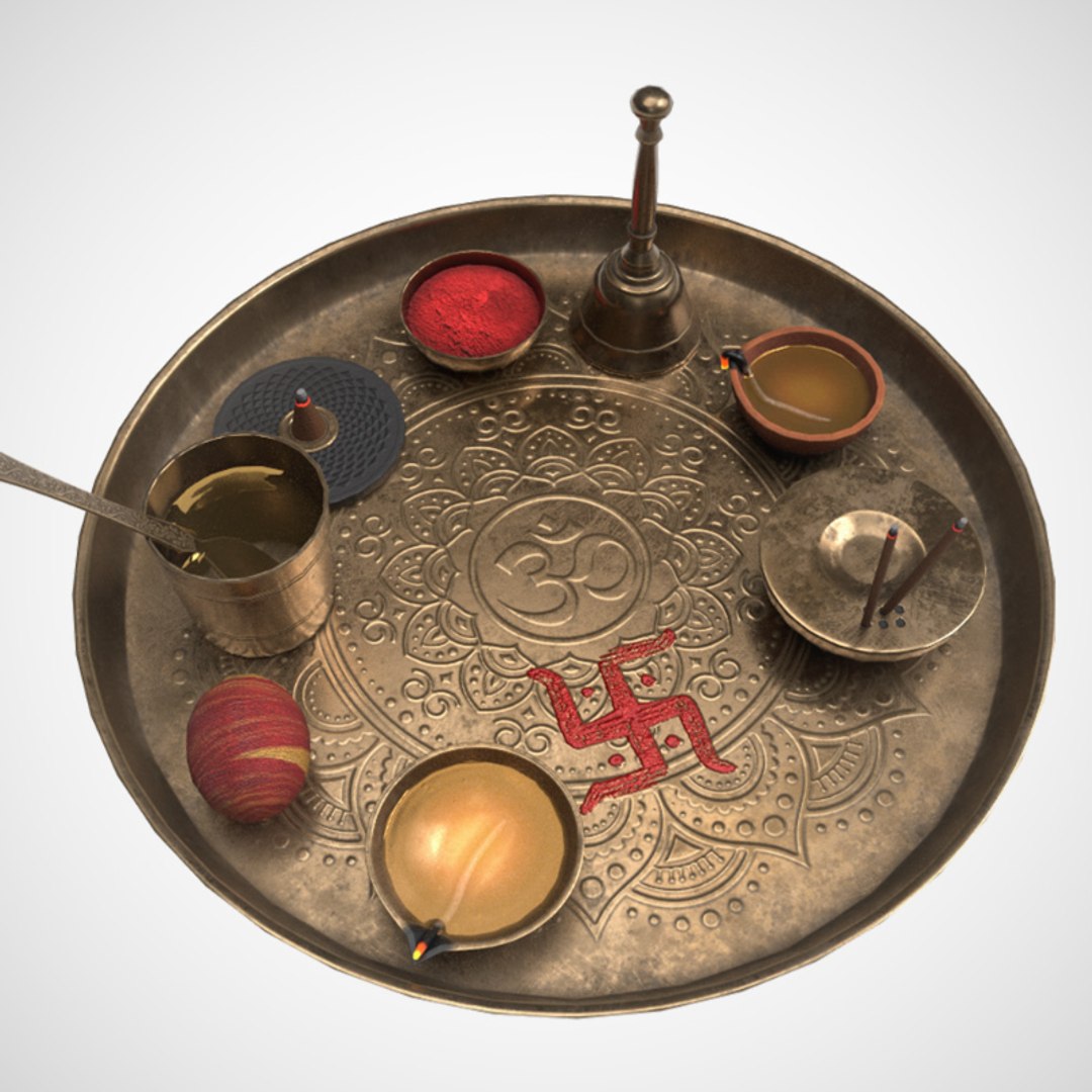 Pooja Thali Set 3D Model - TurboSquid 2386762