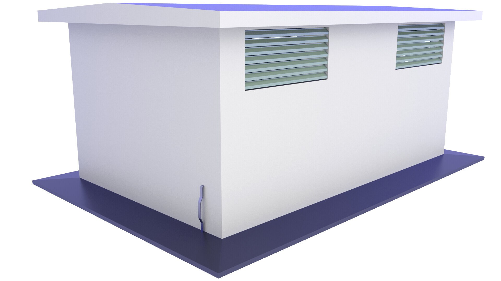 Precast Concrete Substation Building Low Poly 10 3D - TurboSquid 2096702