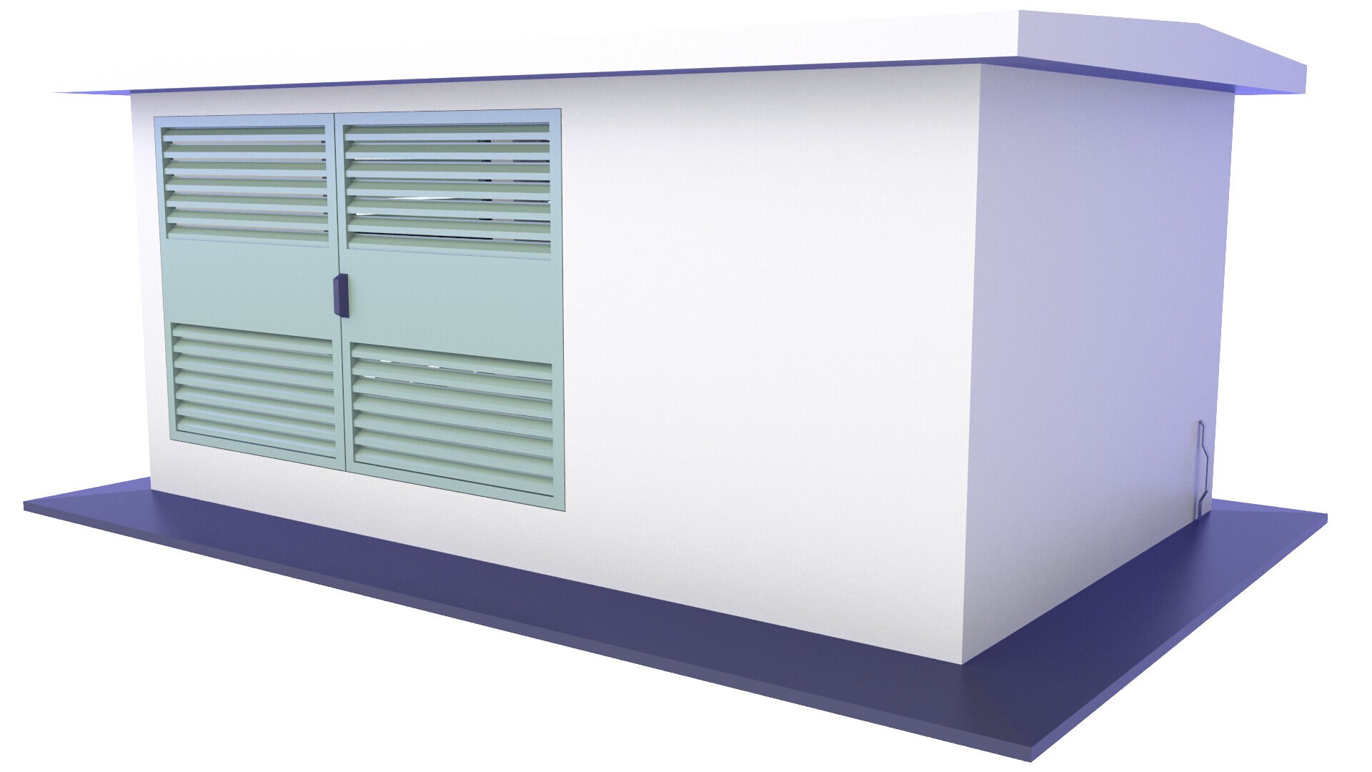 Precast Concrete Substation Building Low Poly 10 3D - TurboSquid 2096702