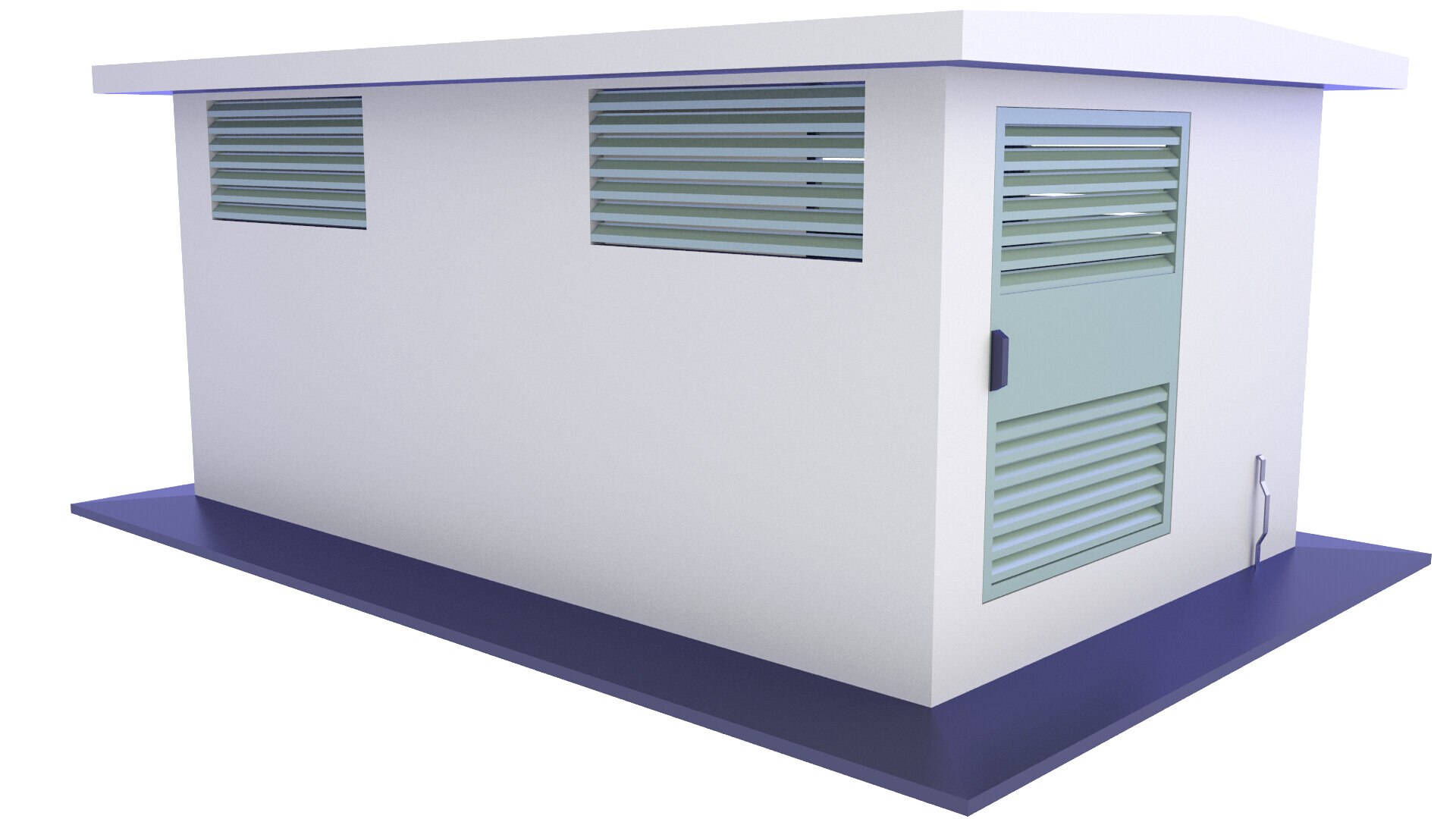 Precast Concrete Substation Building Low Poly 10 3D - TurboSquid 2096702