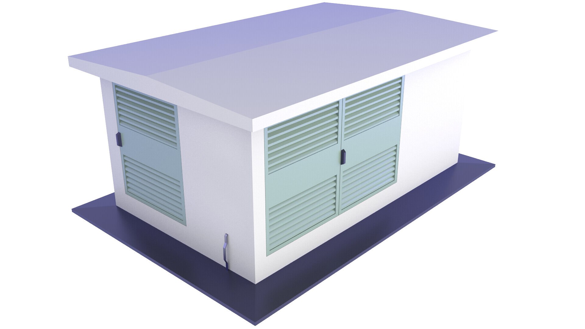 Precast Concrete Substation Building Low Poly 10 3D - TurboSquid 2096702