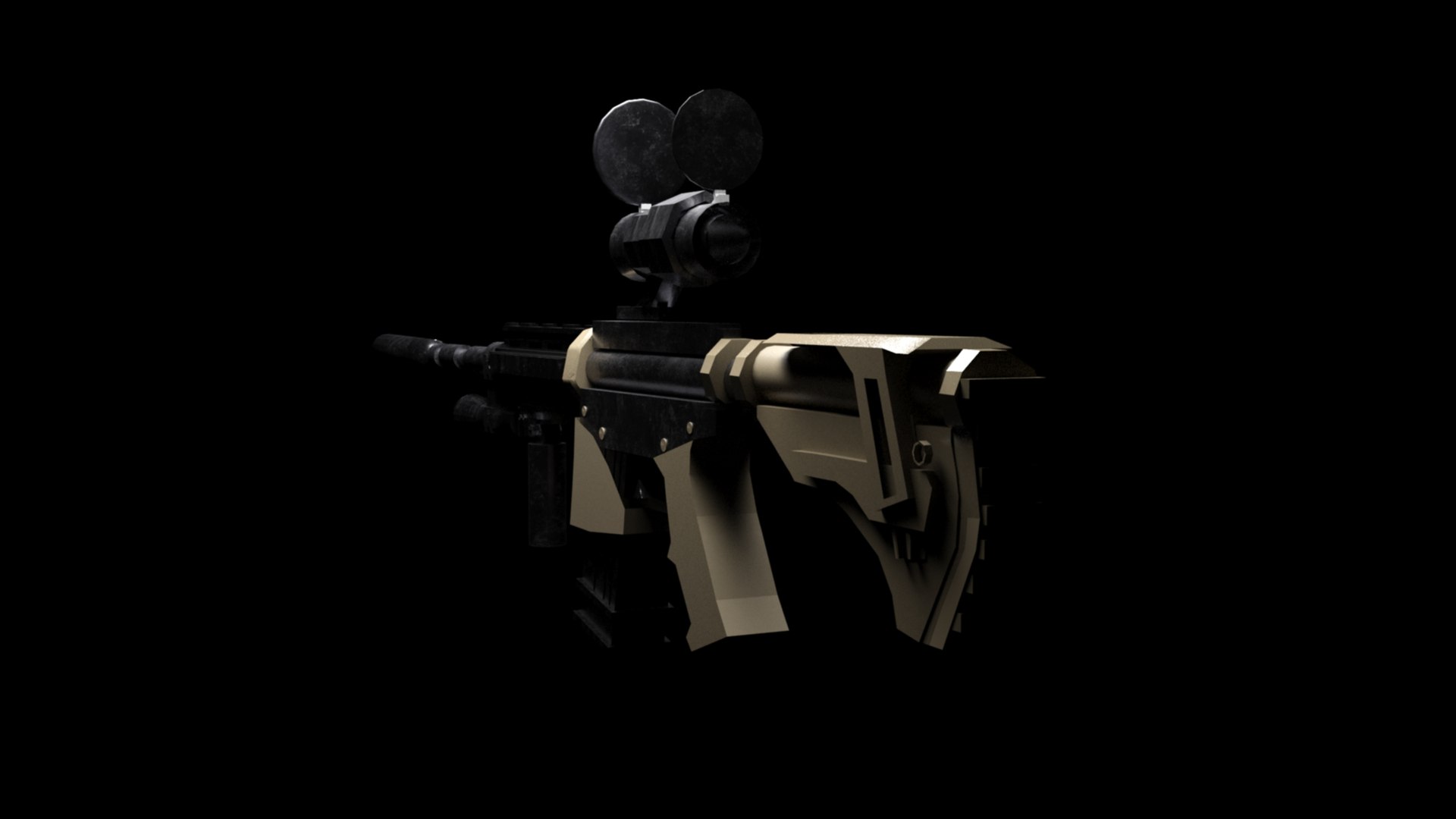 3D M416 Rifle Low Poly Model - TurboSquid 2119492