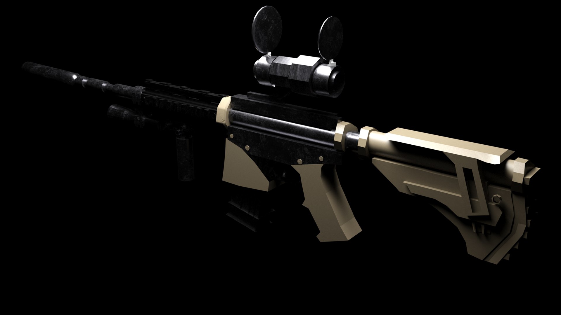 3D M416 Rifle Low Poly Model - TurboSquid 2119492