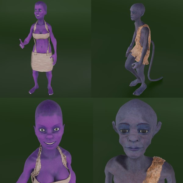 3D модель Aliens Male and Female - TurboSquid 1926800