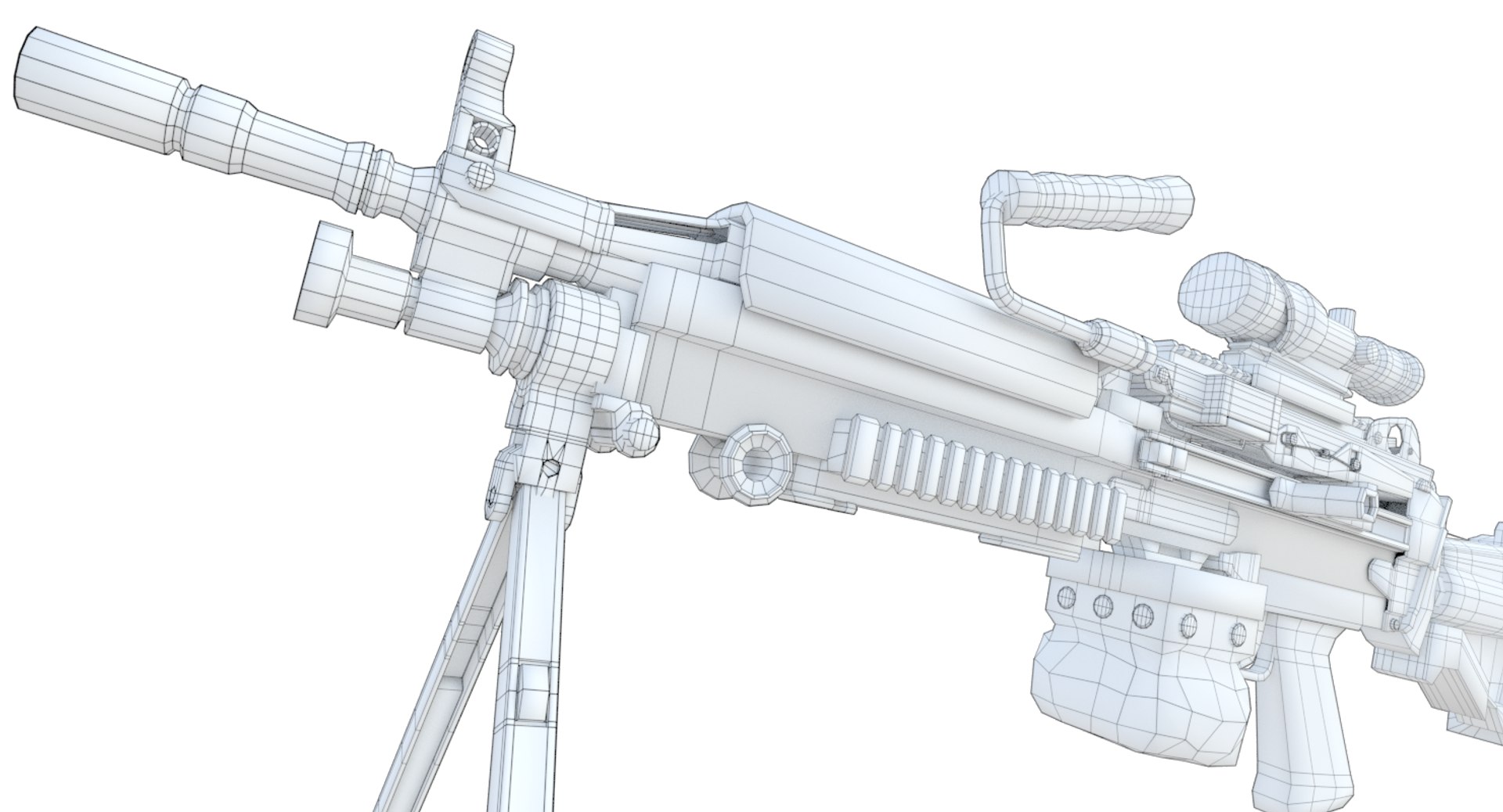 M249 Machine Gun 3D Model - TurboSquid 1166000
