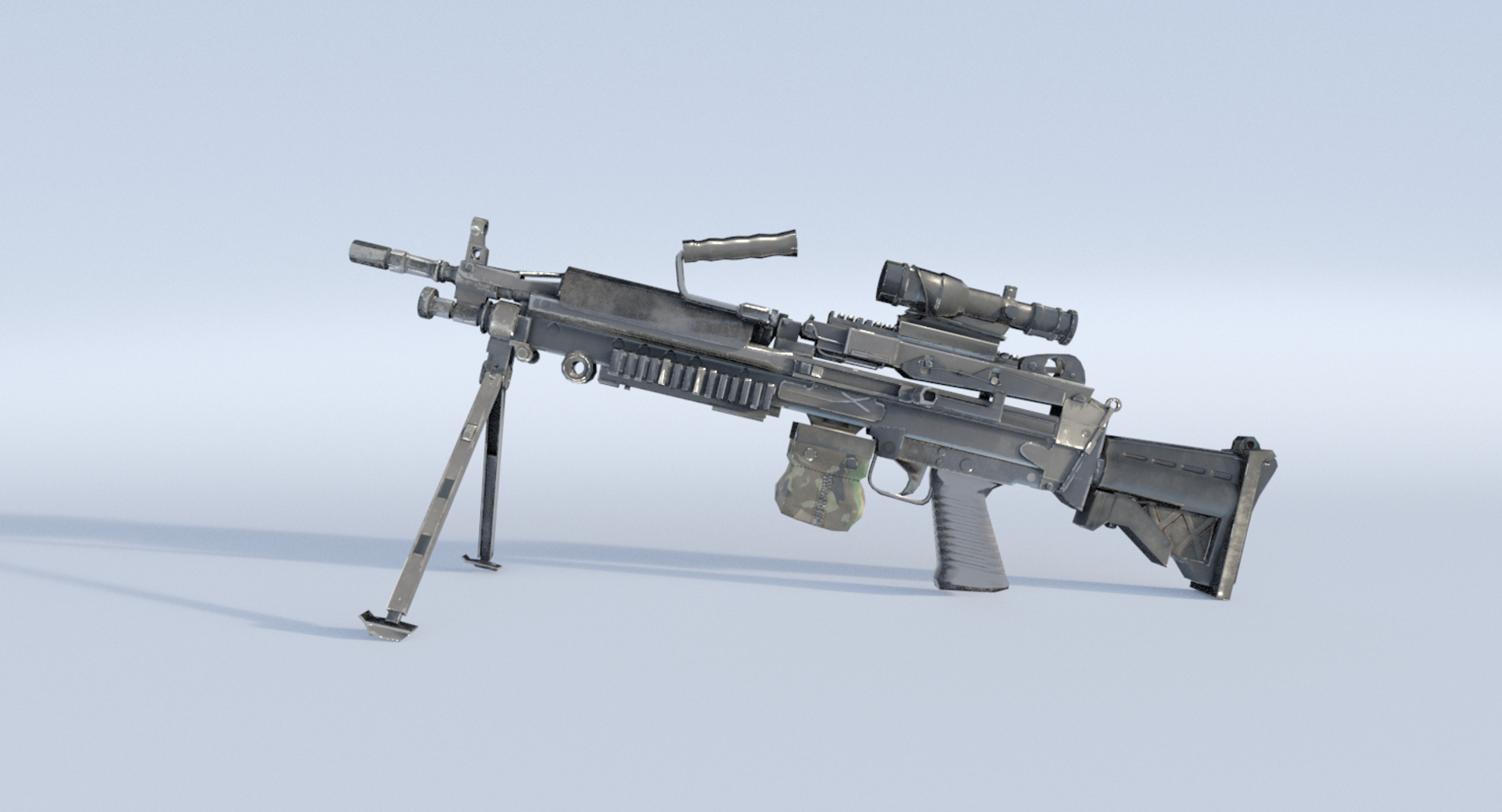 M249 Machine Gun 3D Model - TurboSquid 1166000
