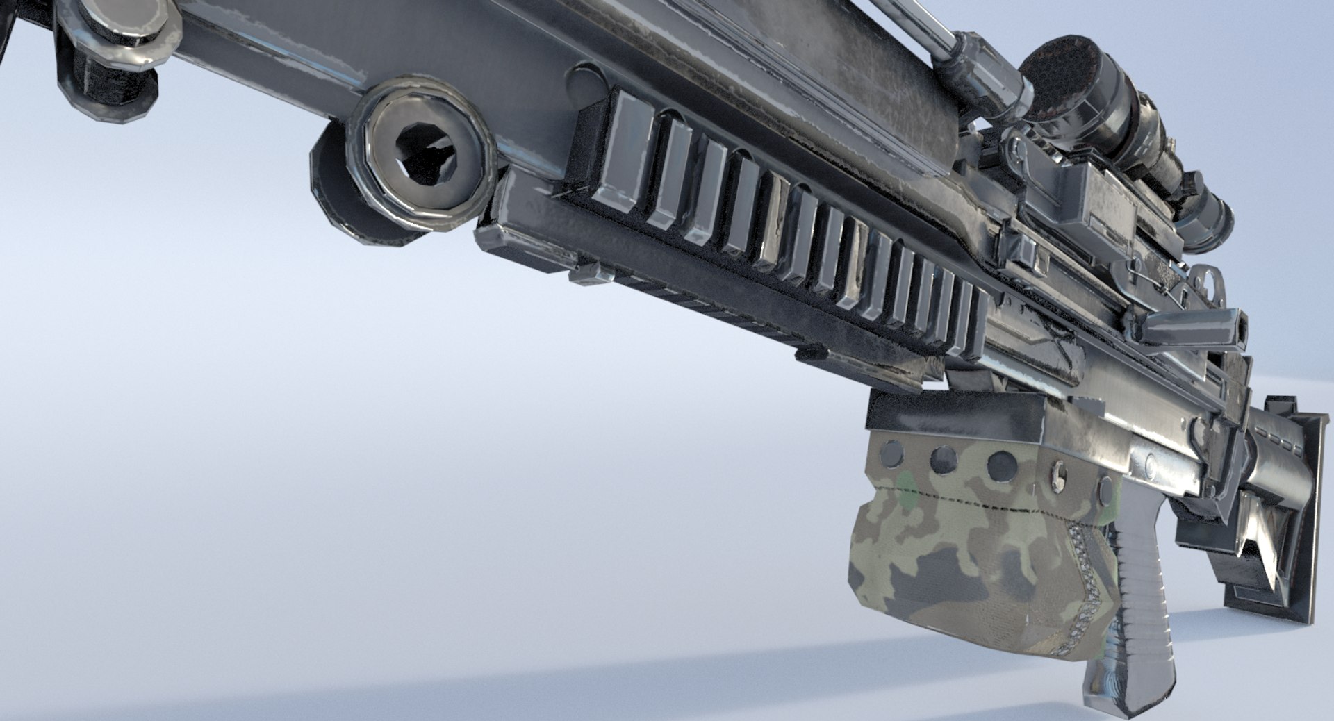 M249 Machine Gun 3D Model - TurboSquid 1166000