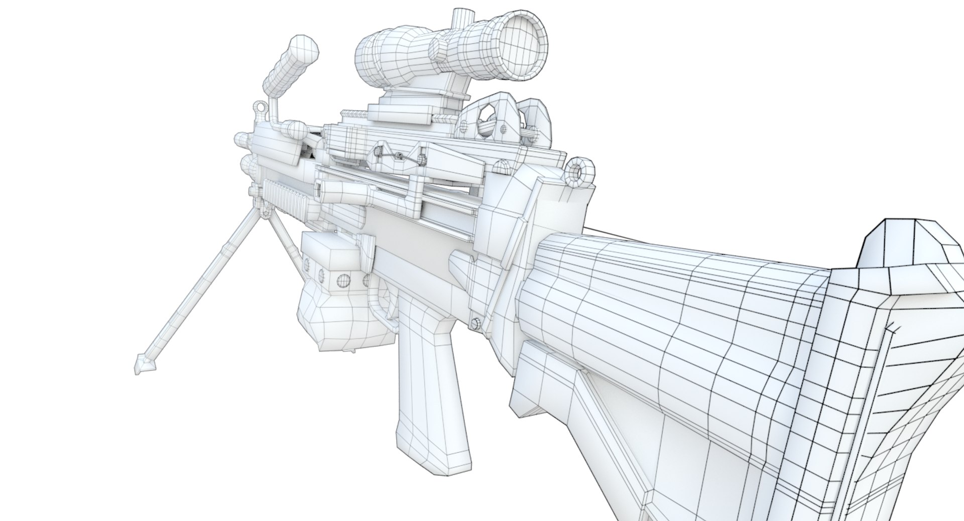 M249 Machine Gun 3D Model - TurboSquid 1166000