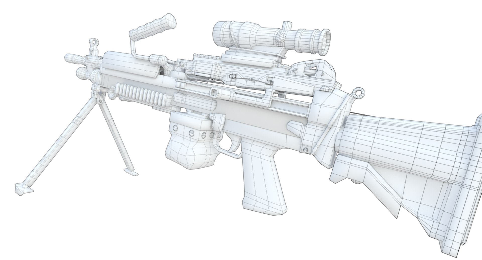 M249 Machine Gun 3D Model - TurboSquid 1166000