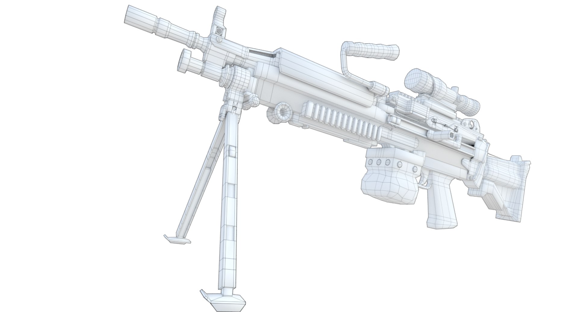 M249 Machine Gun 3D Model - TurboSquid 1166000