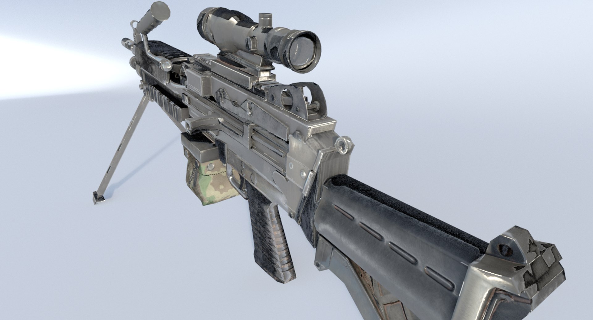 M249 Machine Gun 3D Model - TurboSquid 1166000