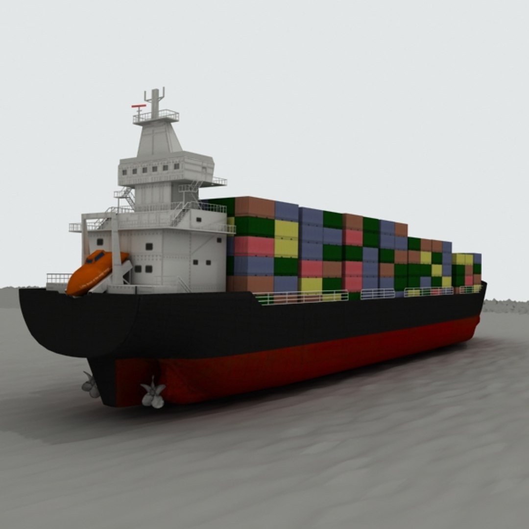 3d model cargo tanker ship