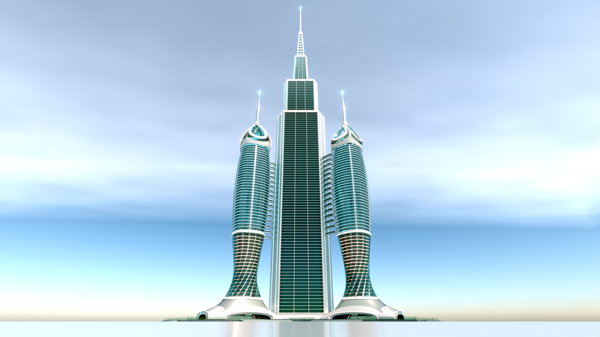 3D Futuristic Building Concept V1-03 - TurboSquid 2073433