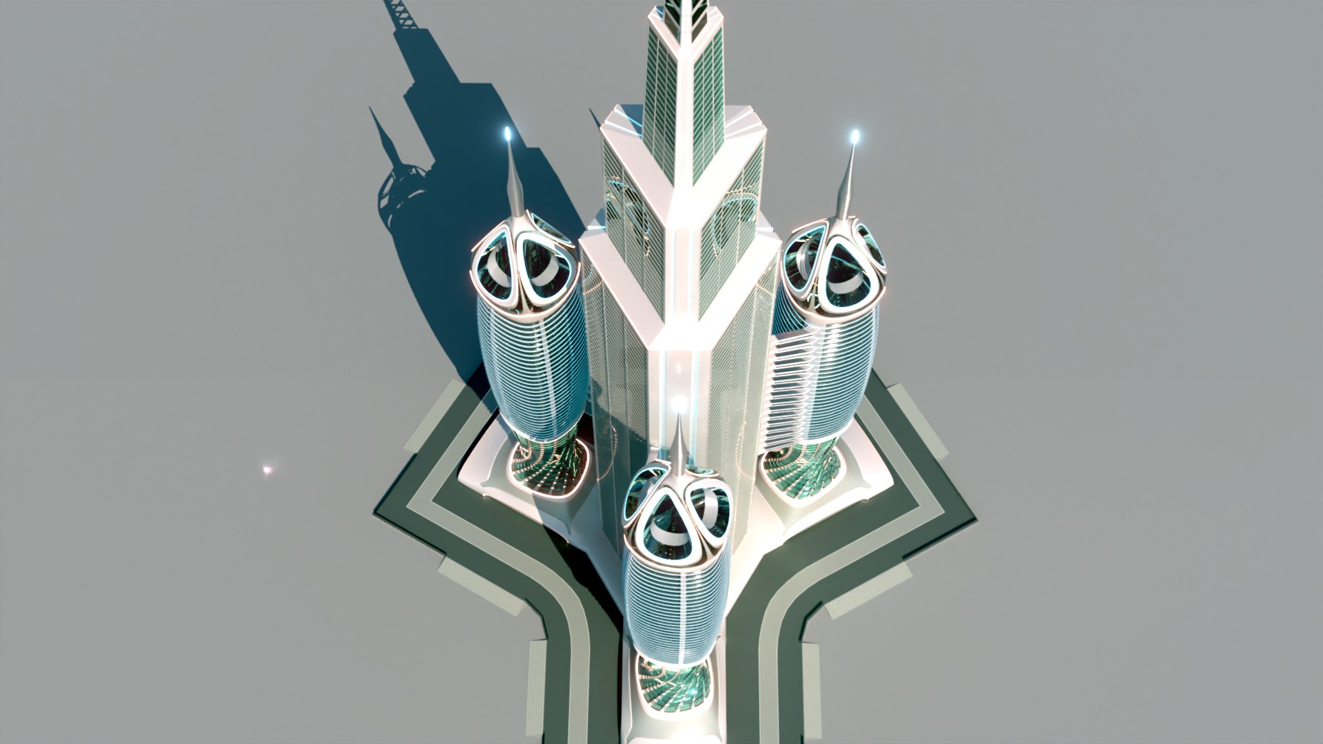 3D Futuristic Building Concept V1-03 - TurboSquid 2073433