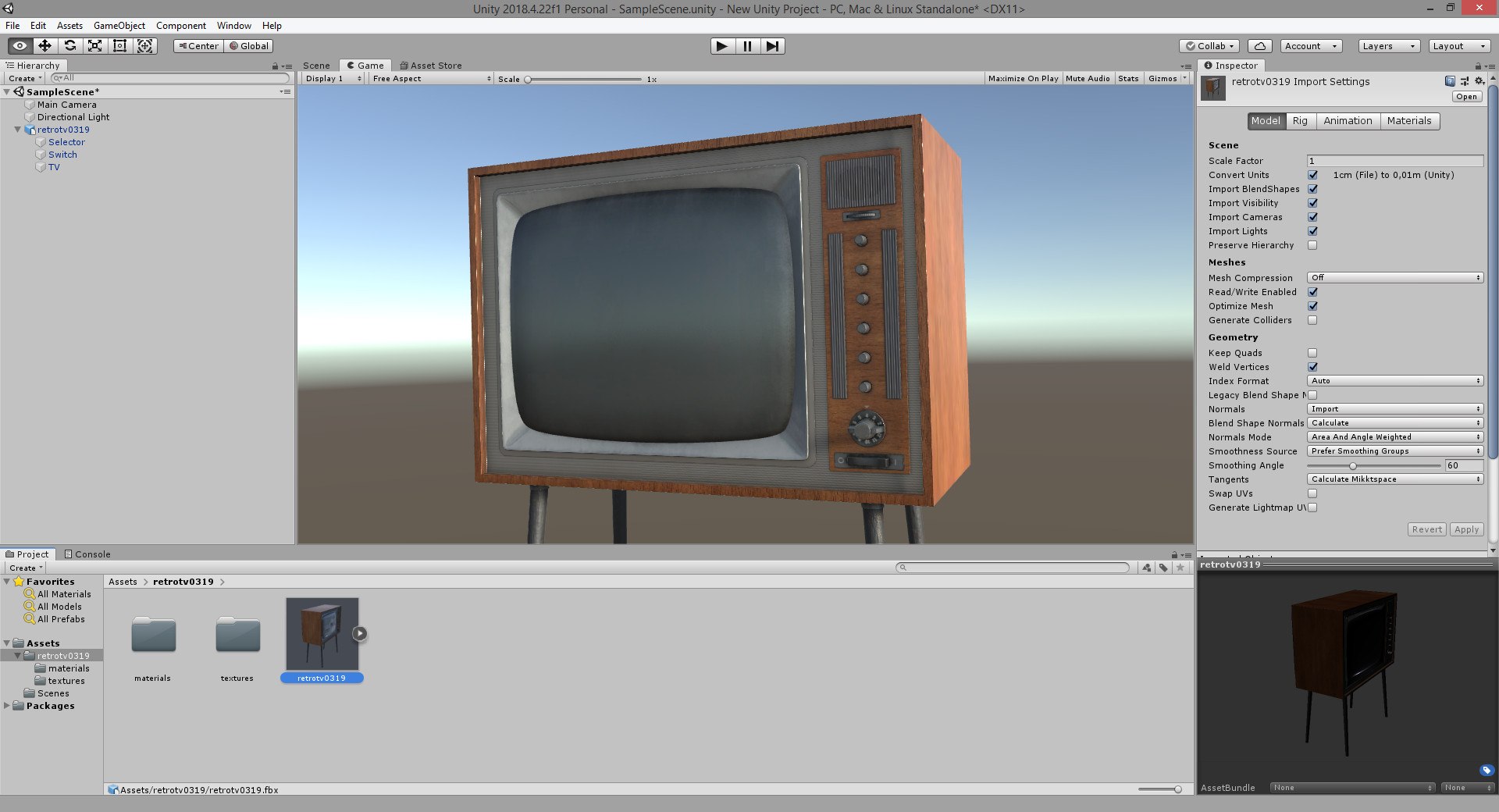 Vintage Tv Model - TurboSquid 1713997
