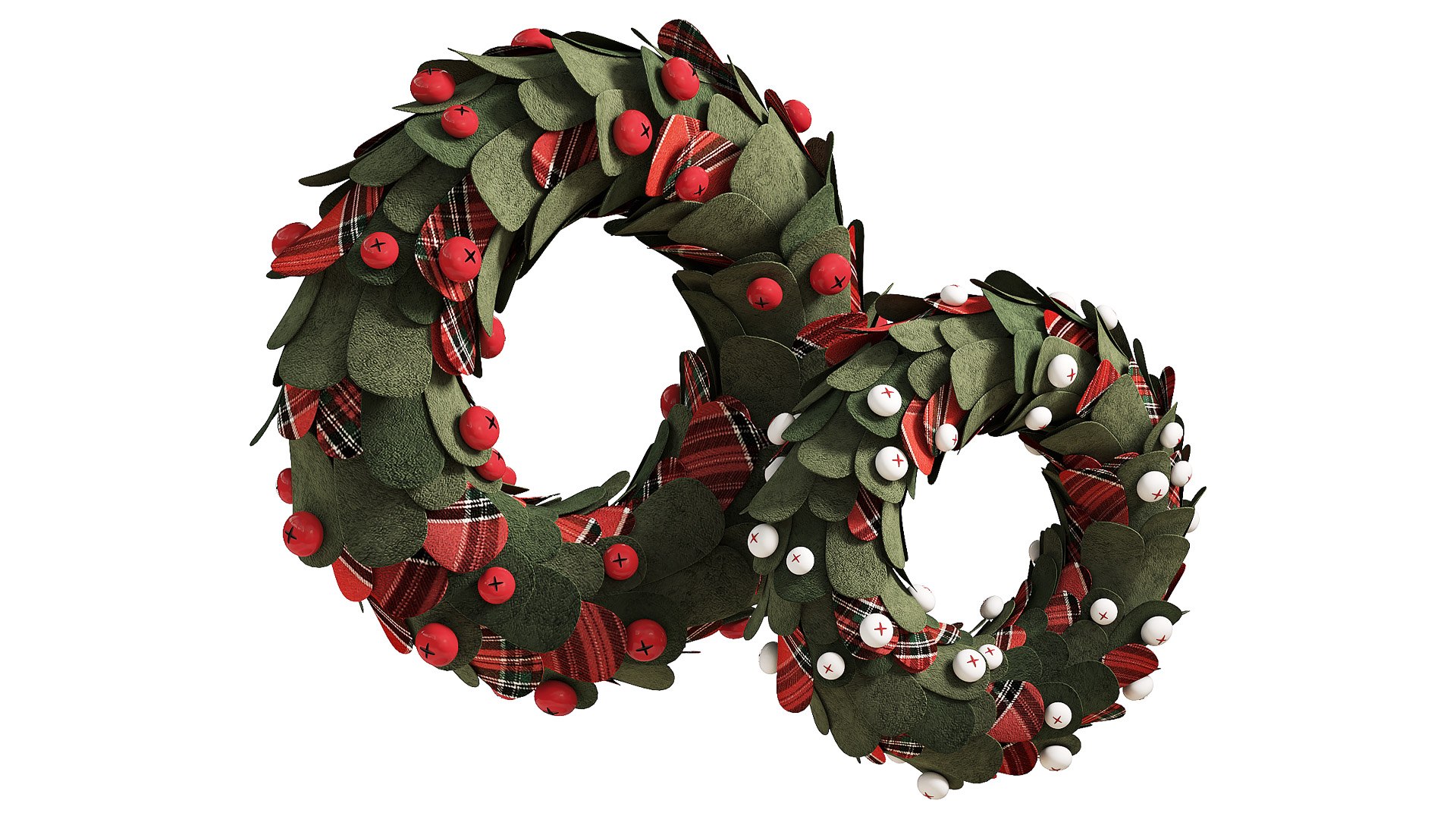 3D Craft Christmas wreaths Set - TurboSquid 2149691