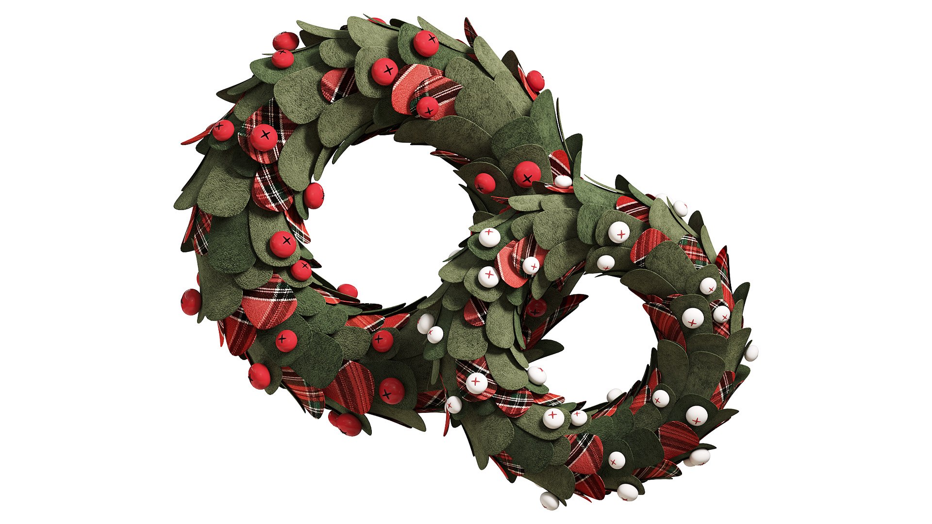 3D Craft Christmas wreaths Set - TurboSquid 2149691