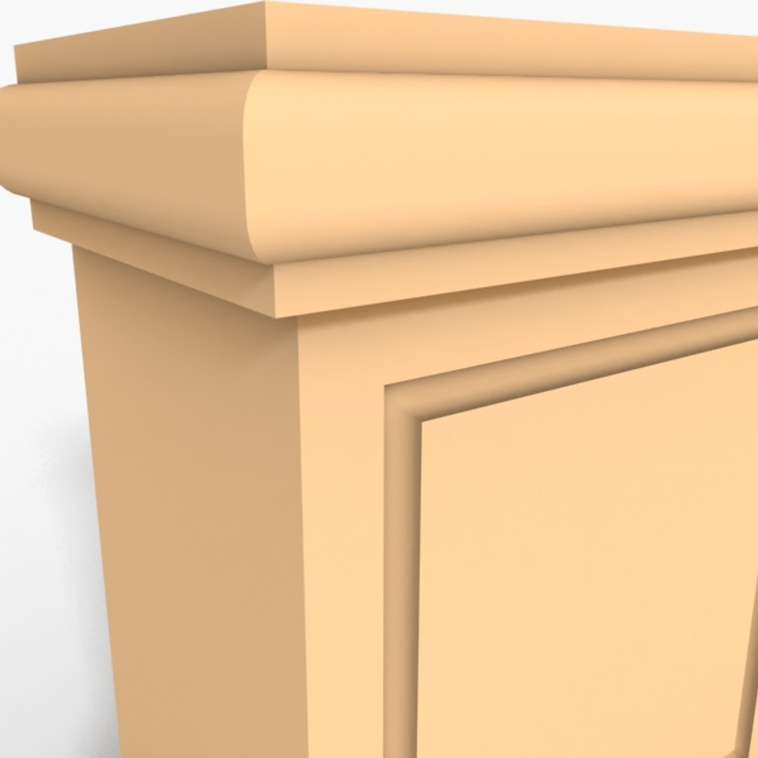 3d interior plinth block model