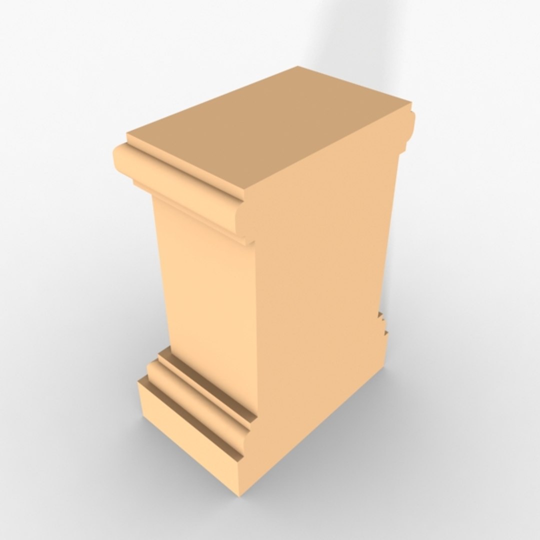3d interior plinth block model