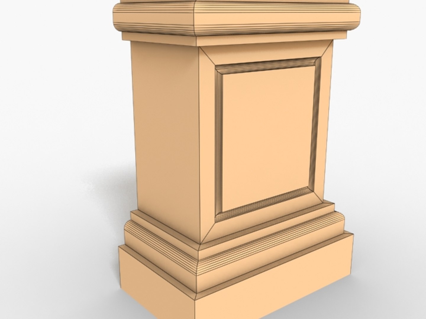 3d interior plinth block model