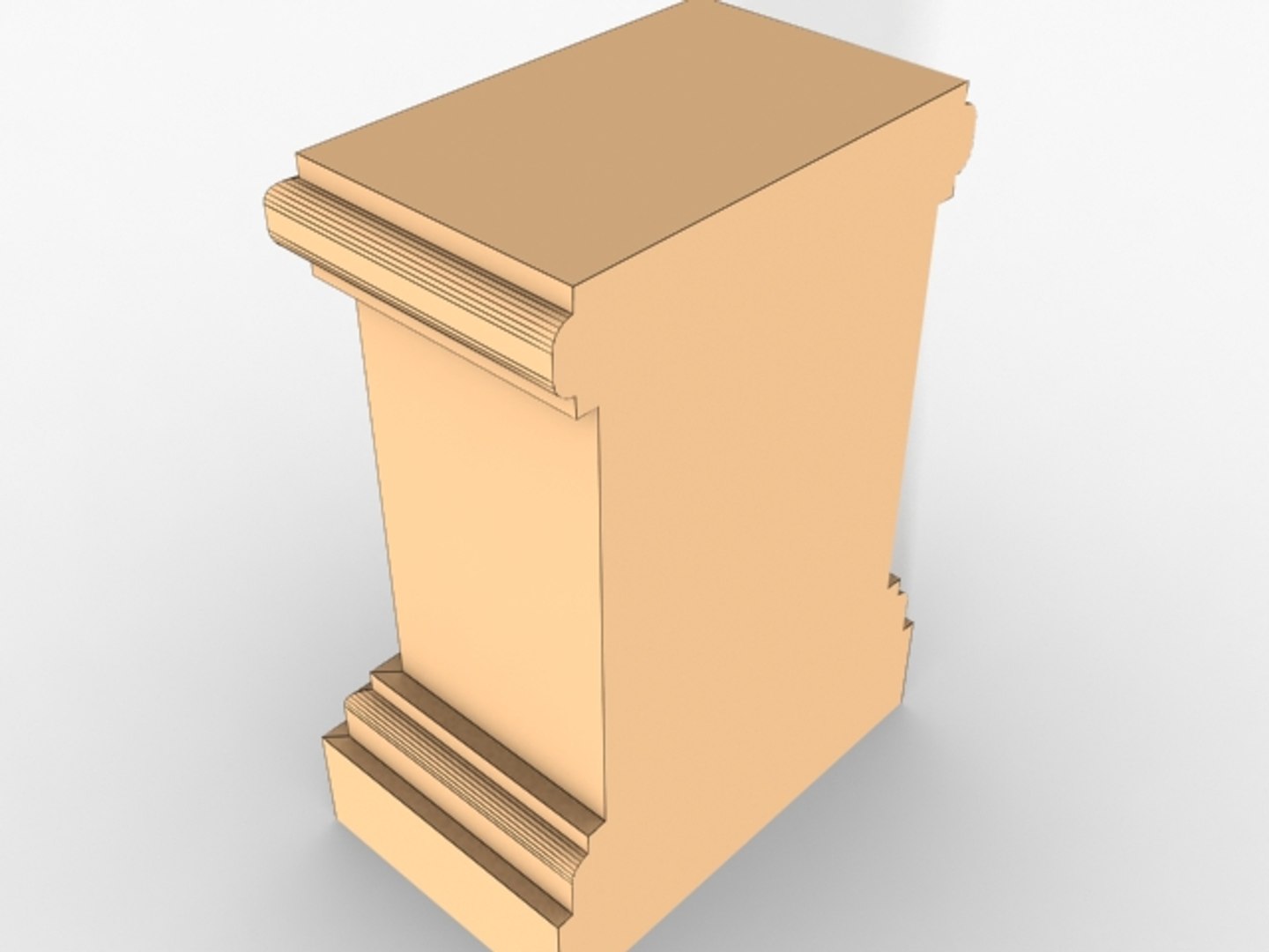 3d interior plinth block model