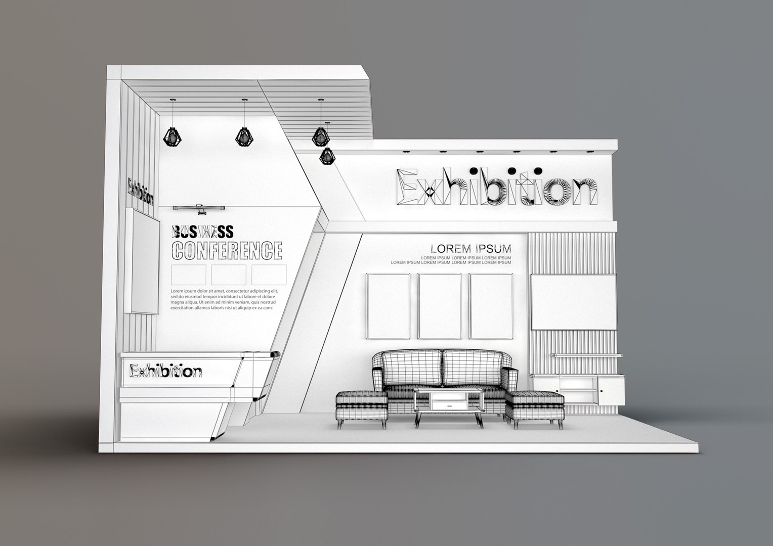 3D Model Model 2303 Exhibition Design - TurboSquid 2024514