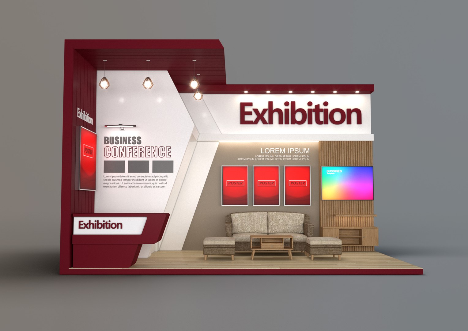 3D Model Model 2303 Exhibition Design - TurboSquid 2024514