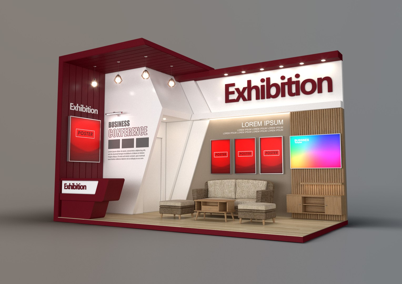 3D Model Model 2303 Exhibition Design - TurboSquid 2024514