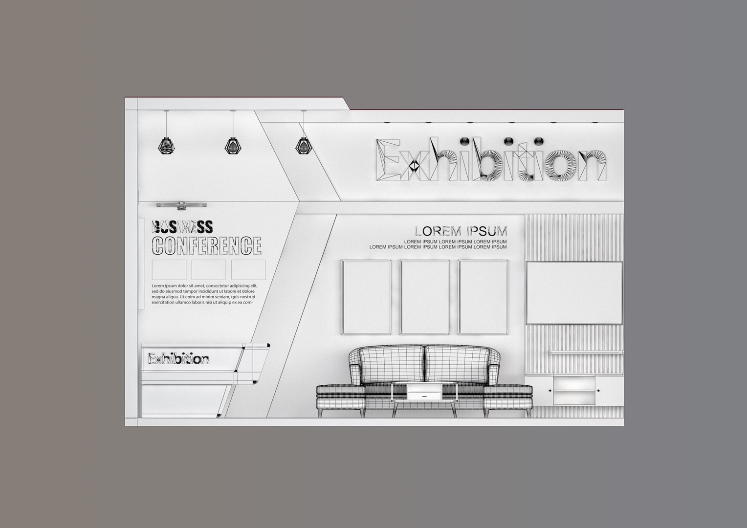 3D Model Model 2303 Exhibition Design - TurboSquid 2024514