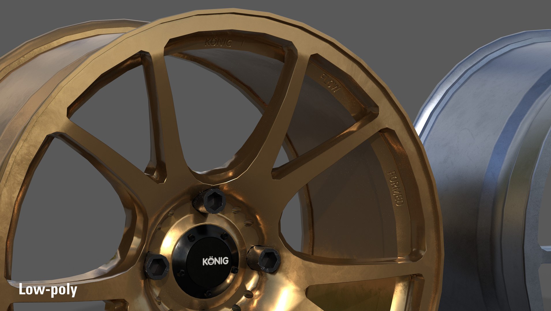 3D Konig Freeform 15x8 PCD 4x100 Rim model - TurboSquid 1996719