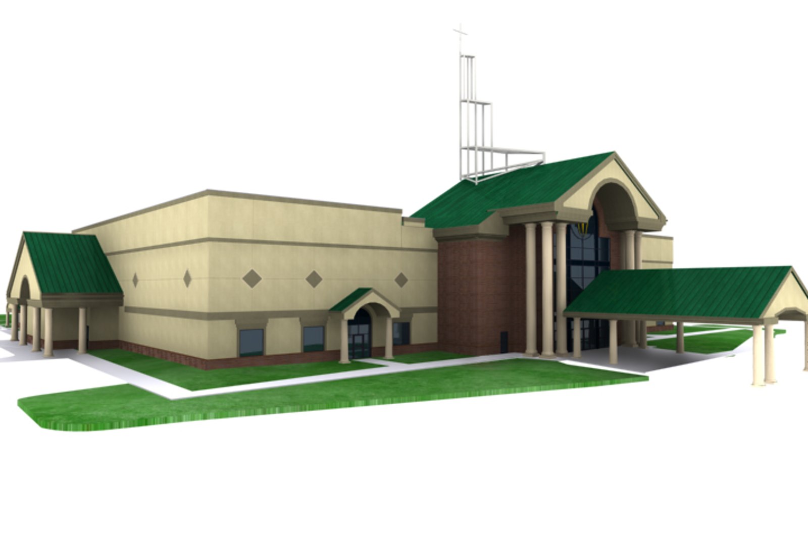 3d Church Building Model