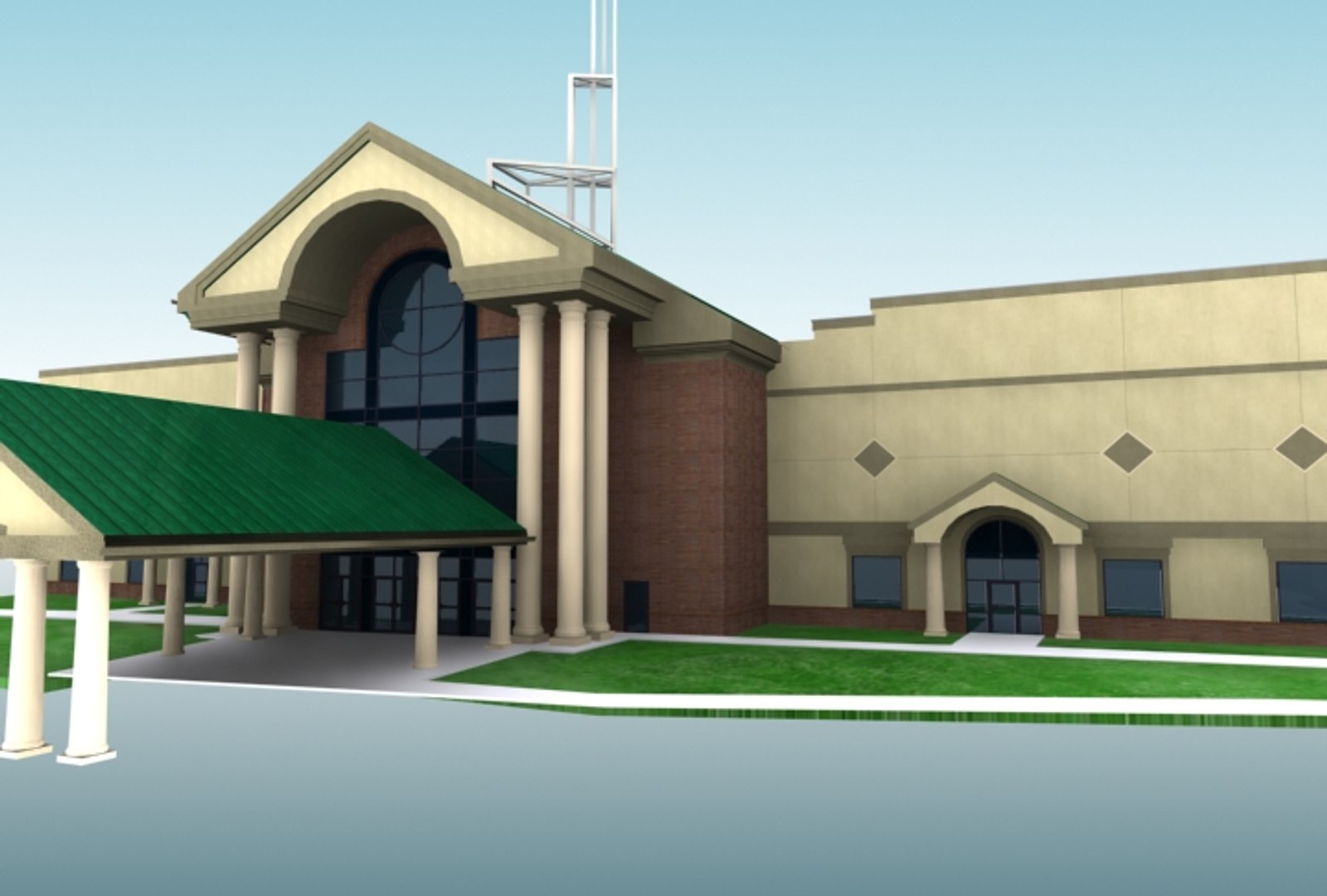 3d Church Building Model