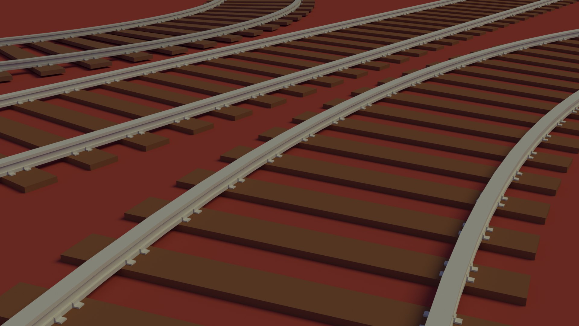 3D train tracks - TurboSquid 1216678