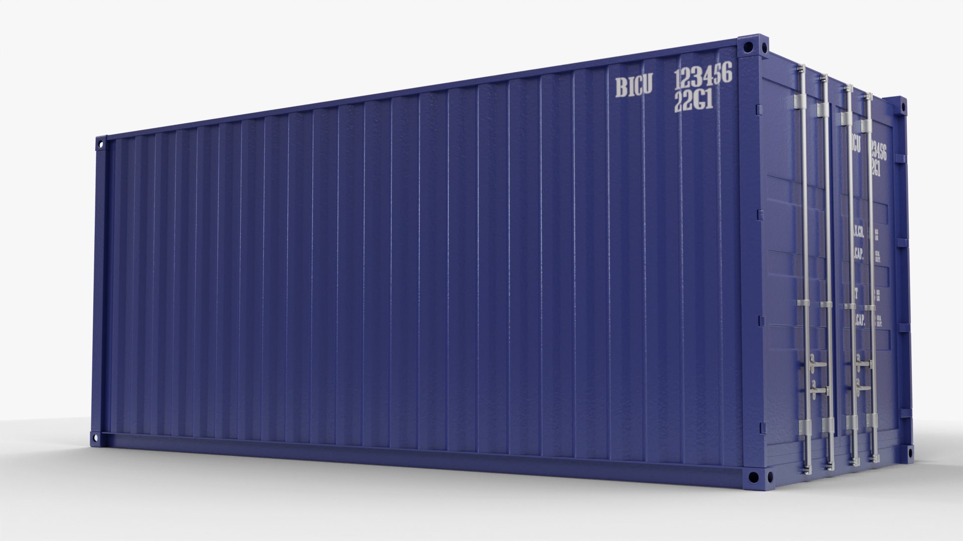 3D 20Ft Cargo Container - Blue - TurboSquid 1996861