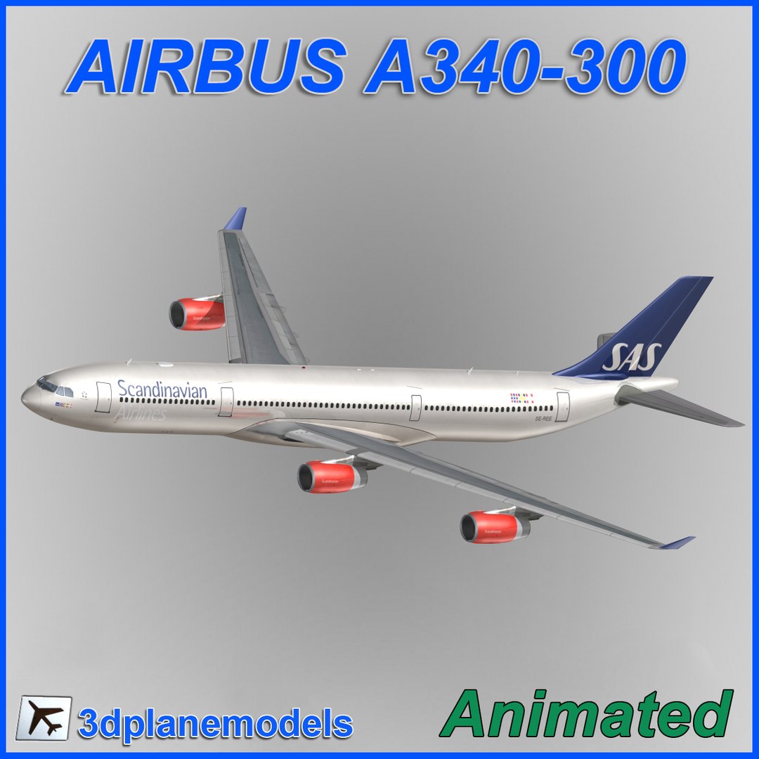 3d Model Of Airbus A340-300